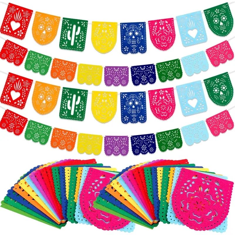 Мексиканские баннеры Papel Picado из фетра