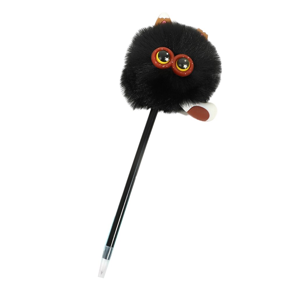 6 ПК плюшевые чернильные пера 1,0 мм черно -гель школьные кабинеты для написания