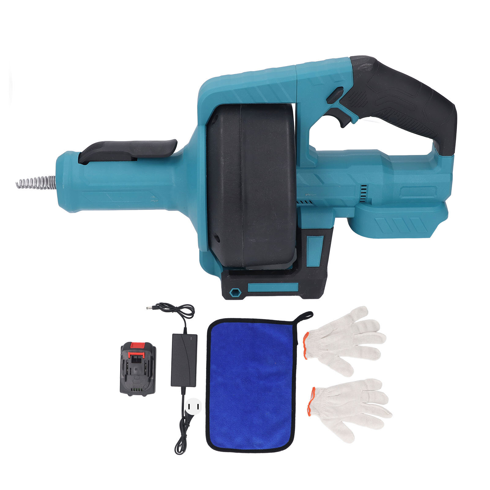 Опросной сливной шнек 21 В 6000 мАч батарея 7 М кабель кабеля Автоматическая подача сантехника для сливки змеи для проводки от 3/4 до 2 дюймов