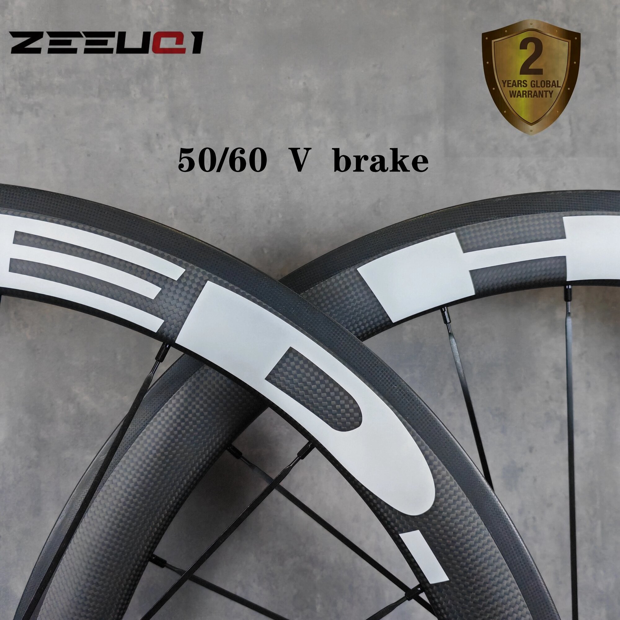 Карбоновые колеса ZEEUQI 700C 50/60 мм 50 мм, 25 мм, Clincher, one pair wheel