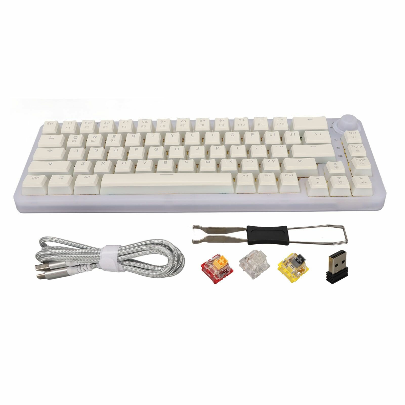 67 клавиш BT/2.4G/USB-C RGB PBT шмель переключатель