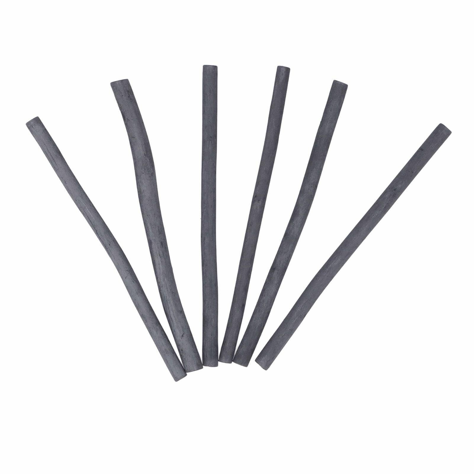 Универсальные угольные палочки для рисования и эскизов, 6 шт./уп, портативные, легкие, черные