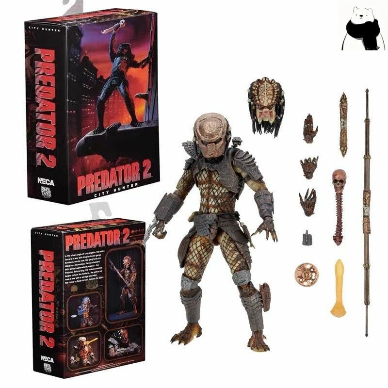 Коллекционная фигурка "NECA" с аксессуарами "Хищник I I ". Elder Predator 2 City Hunter 18 CM (ориг. спец. издание)