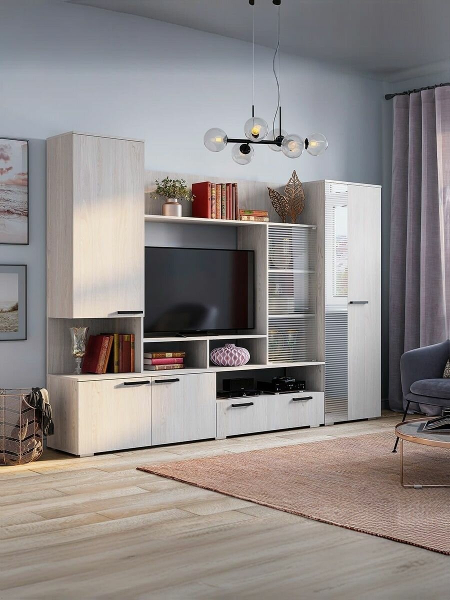 Гостиная Ден 2,6 метра, ясень белый