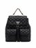 Сумка GUESS Quilted-effect chain-detail backpack, черный/черный
