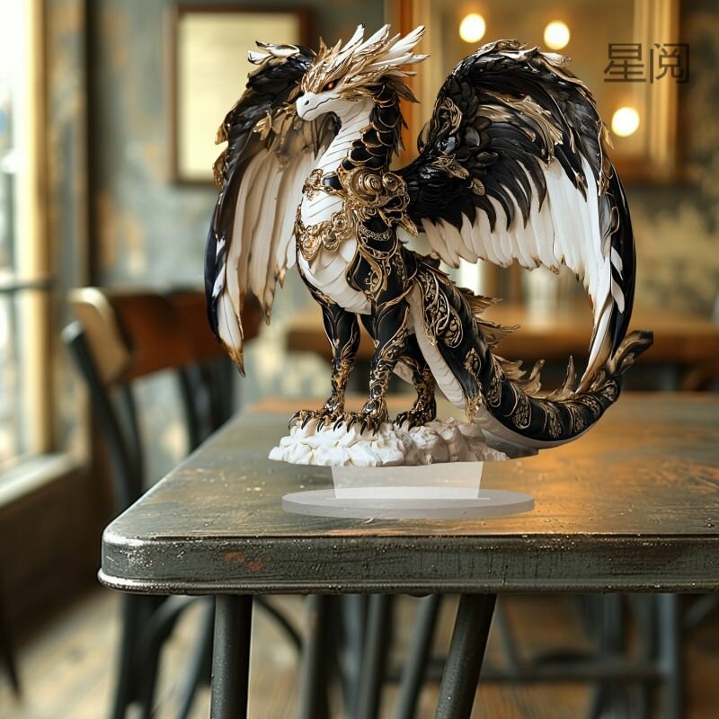 Черные и золотые драконы высокого класса торжественные декоративные украшения