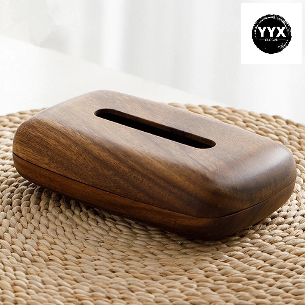 Диспенсер для салфеток "Черный орех", деревянный, съемный чехол
