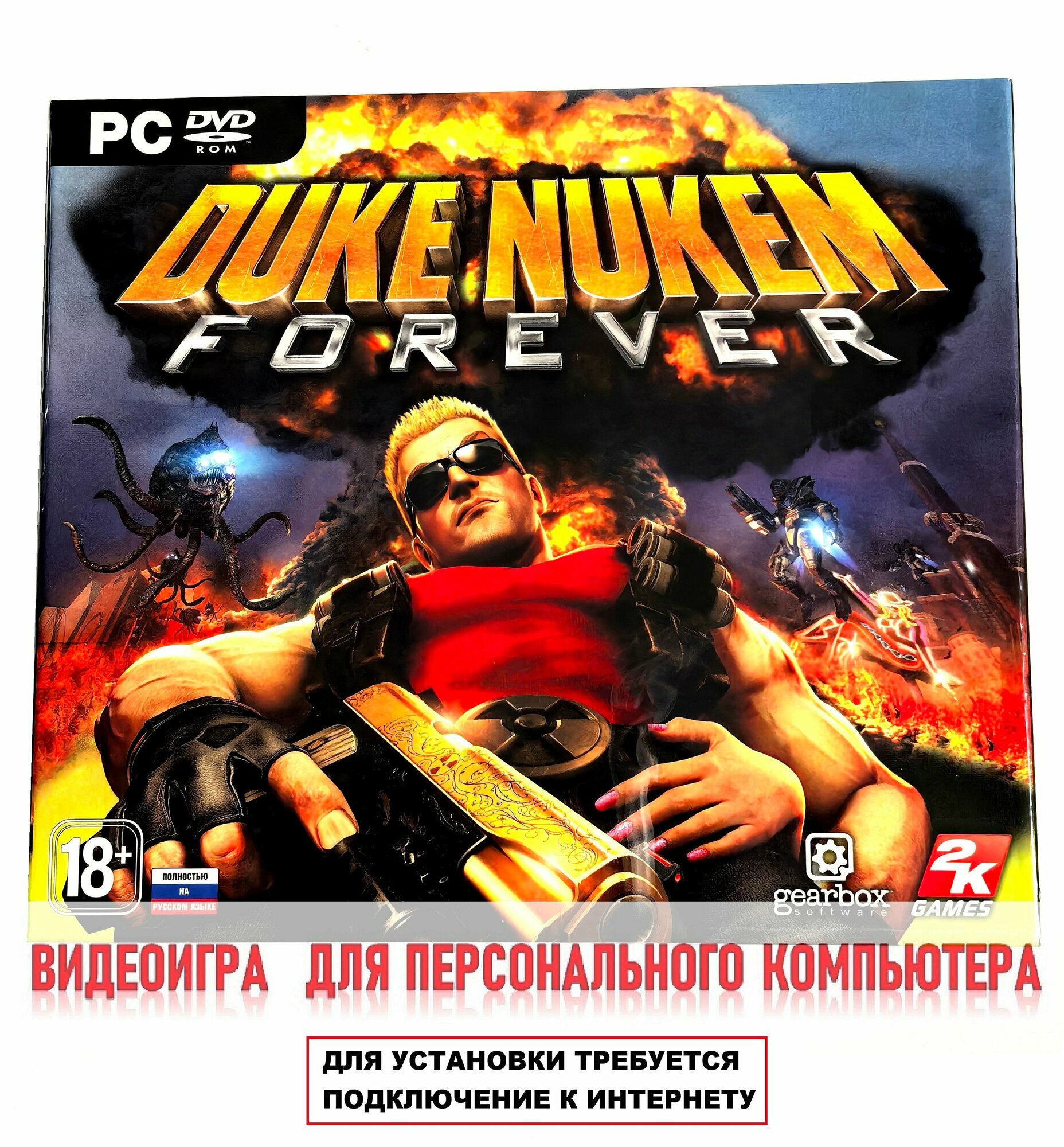 Видеоигра. Duke Nukem Forever (2011, Jewel, активация в Steam, PC-DVD, для Windows PC, русская версия) шутер, экшен / 18+