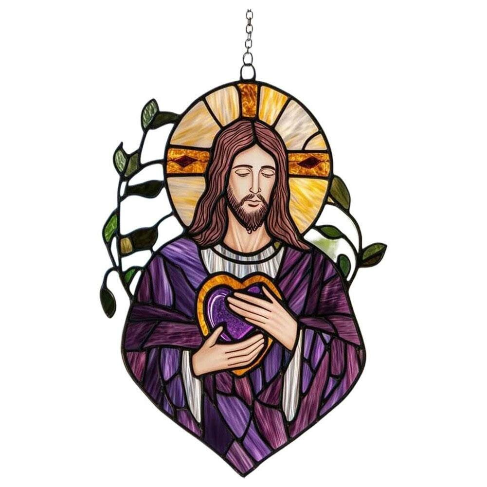 Акриловый подвесной декор с изображением Иисуса Христа, для окон, дома, кафе, подарок на Пасху