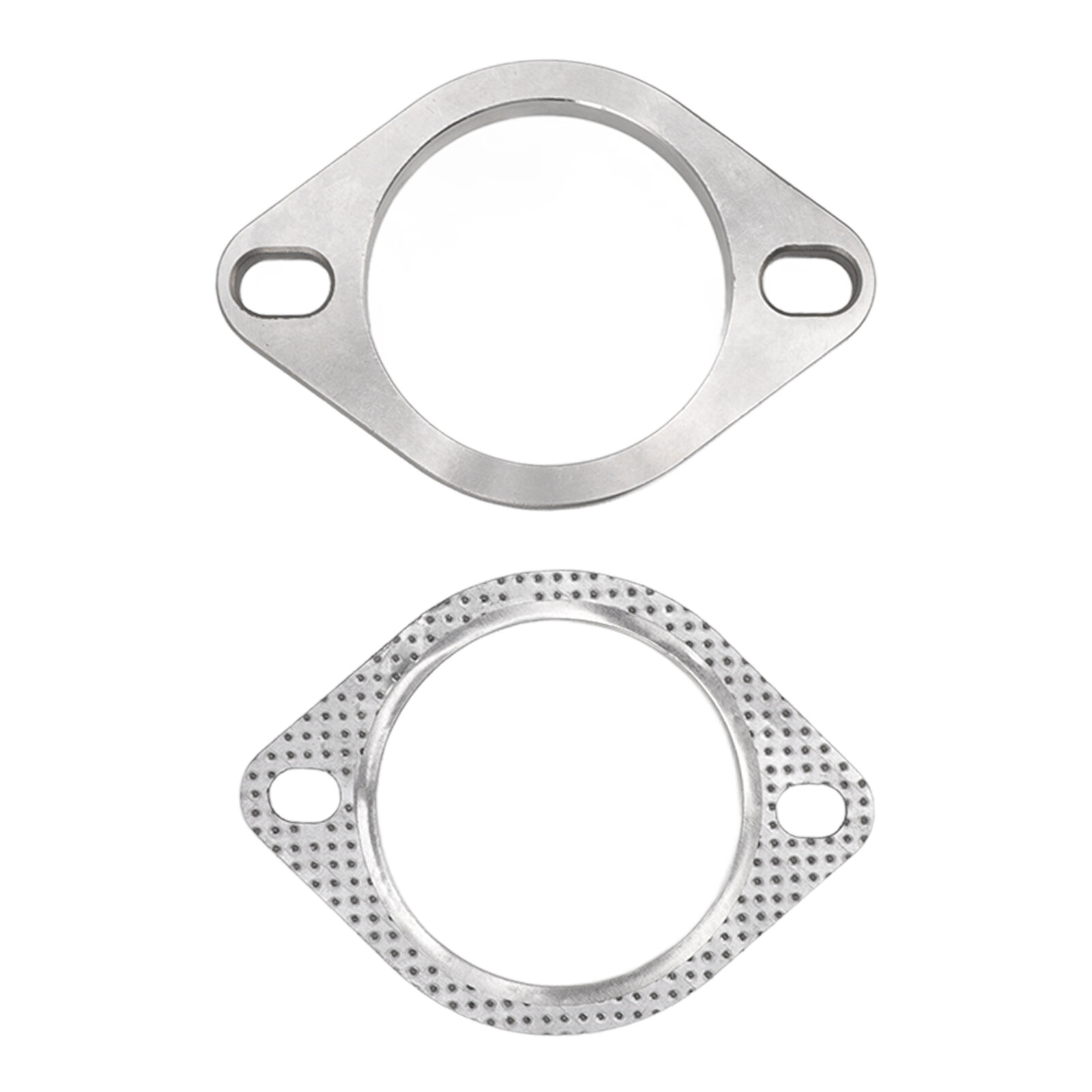 Комплект соединений для выхлопной системы с фланцами 2 болта 3 дюйма из металлического сплава, универсальный для выхлопных труб, катбеков и коллекторов