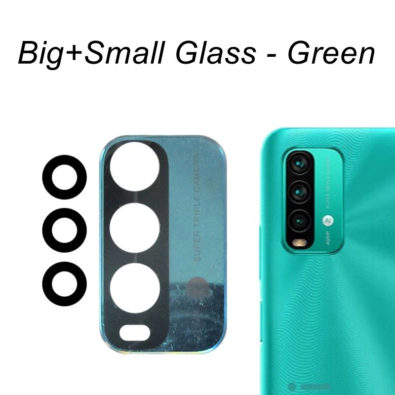Стекло задней камеры + рамка для Xiaomi Redmi 9 9A 9C 9T, стеклянная крышка объектива 9T-Glass-Green