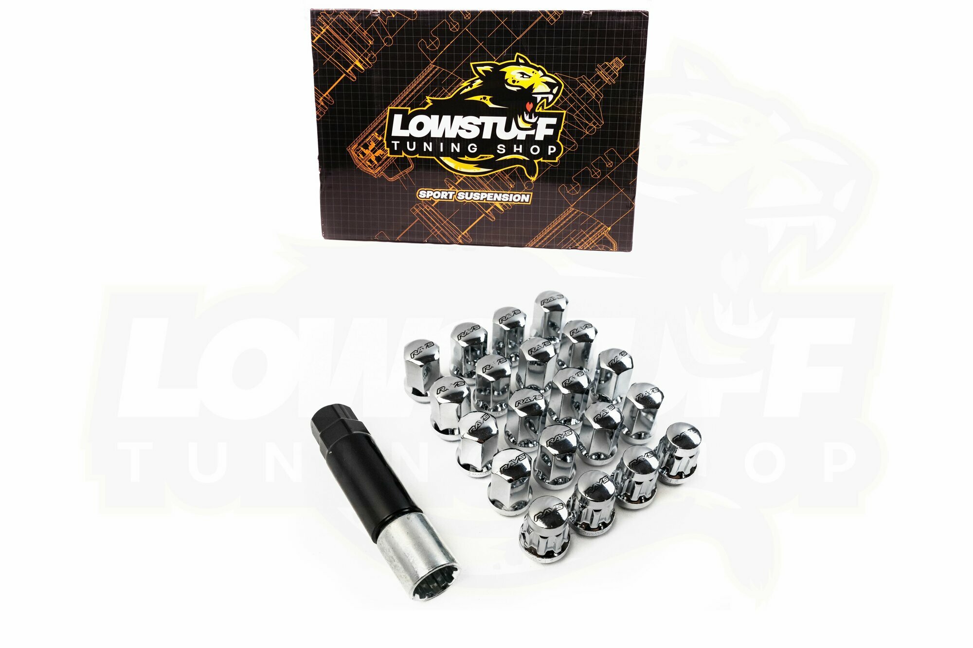 Спортивные колесные гайки Rays M12*1.5 серебряные короткие комплект 20 штук