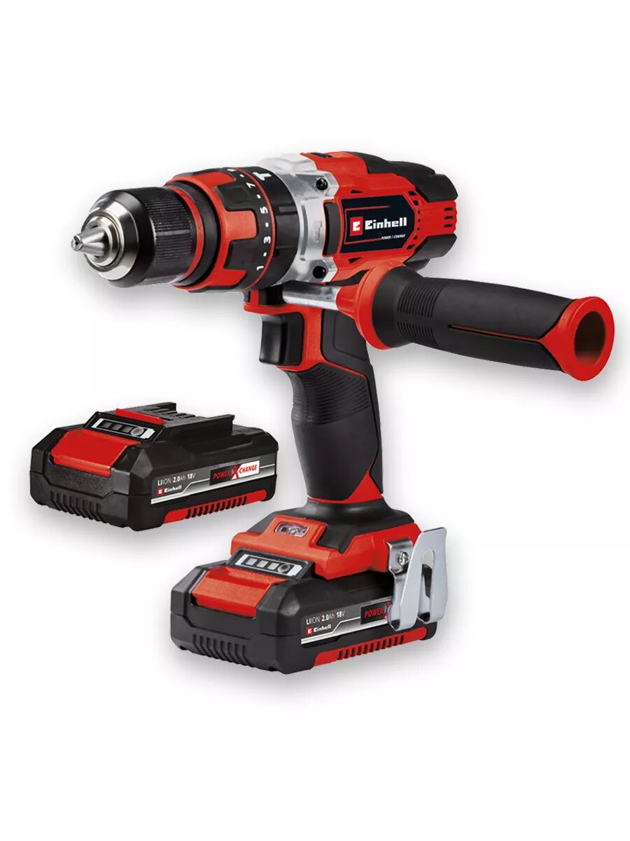 Ударная дрель-шуруповерт EINHELL TE-CD 18/48 Li-i, 2Ач, с двумя аккумуляторами