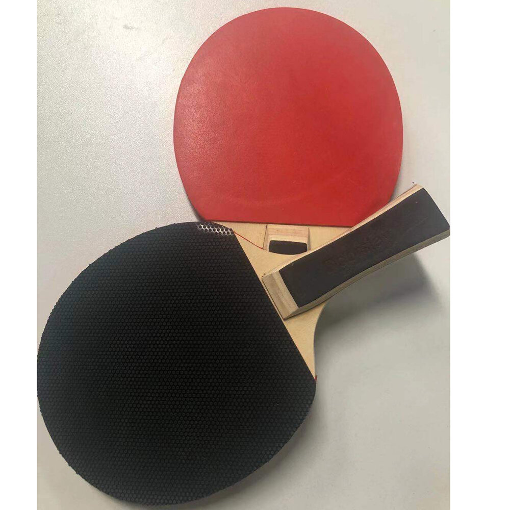 Table Tennis Bats Rackets Ping Pong Paddle для школы дома, материал резина + дерево, размер 25.3 * 14.8см / 10 * 5.8дюймов, вес 165г / 5.8унции, пакетный список 1 * ракетка для настольного тенниса