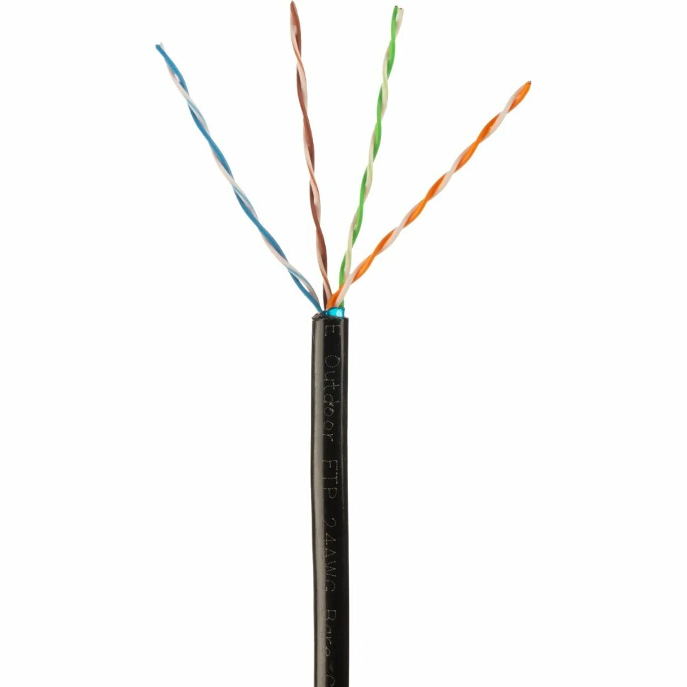 Кабель BigTech BT-CECR-007 медь FTP 4пары, кат.5e AWG24 PE Outdoor 305м чер, 2208479