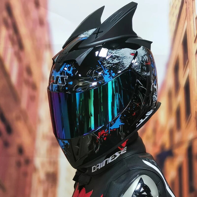 Шлем AIS для мужчин и женщин, жёсткий мотоциклетный шлем, всесезонный, Голова рыцаря, М, Черный, Унисекс