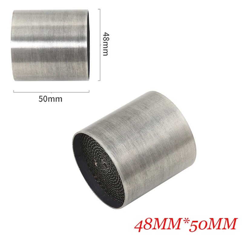 Универсальный мотоциклетный глушитель 35/42/48/53 мм, катализатор дБ для мотоцикла, вся система, глушитель выхлопной трубы, глушитель шума, шумоподавление, Серебряный