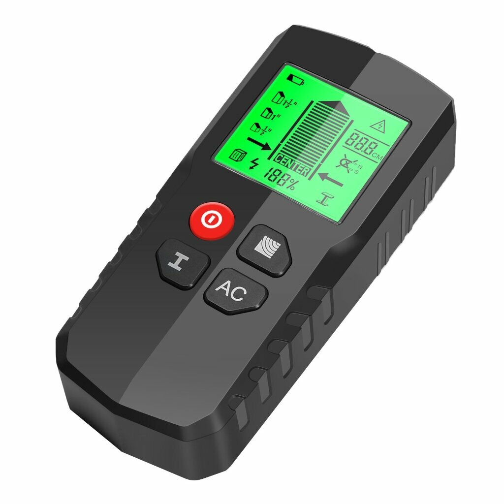 Studs Finder Wall Scanner 5 в 1 Электрический детектор древесины, сенсорный настенный сканер с цифровым дисплеем, центральный искатель луча