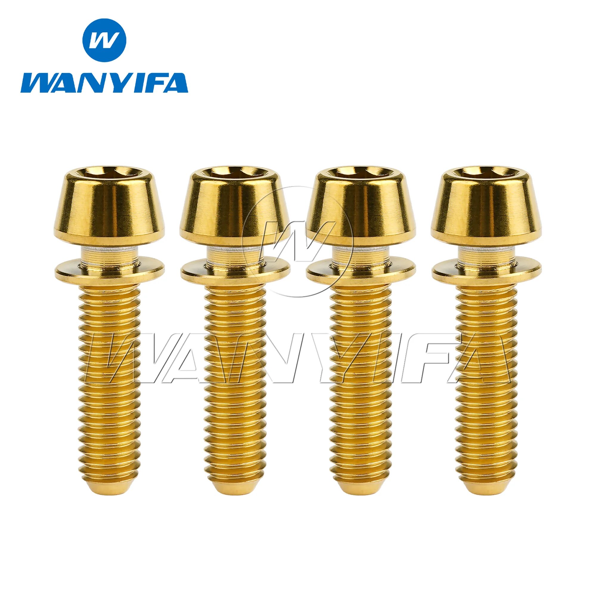 Титановые болты Wanyifa M6x16/18/20/25 мм Gold, M5x20mm