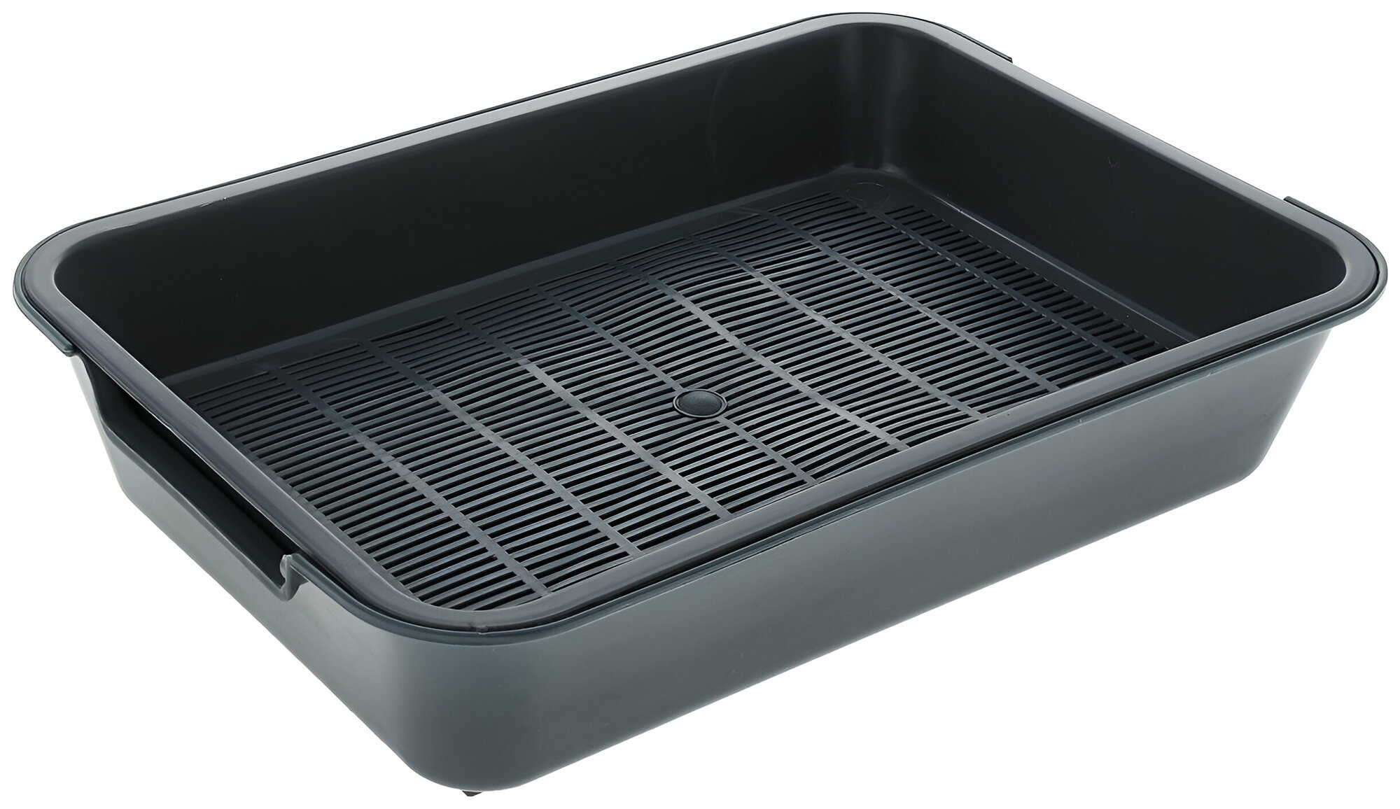 Туалет-лоток HOMECAT, для кошек, с сеткой, серый, 37 х 27 х 8 см