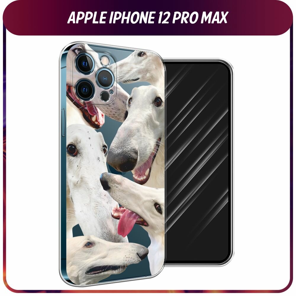 Чехол на Apple iPhone 12 Pro Max / Айфон 12 Про Макс с принтом Собака с длинным носом, прозрачный