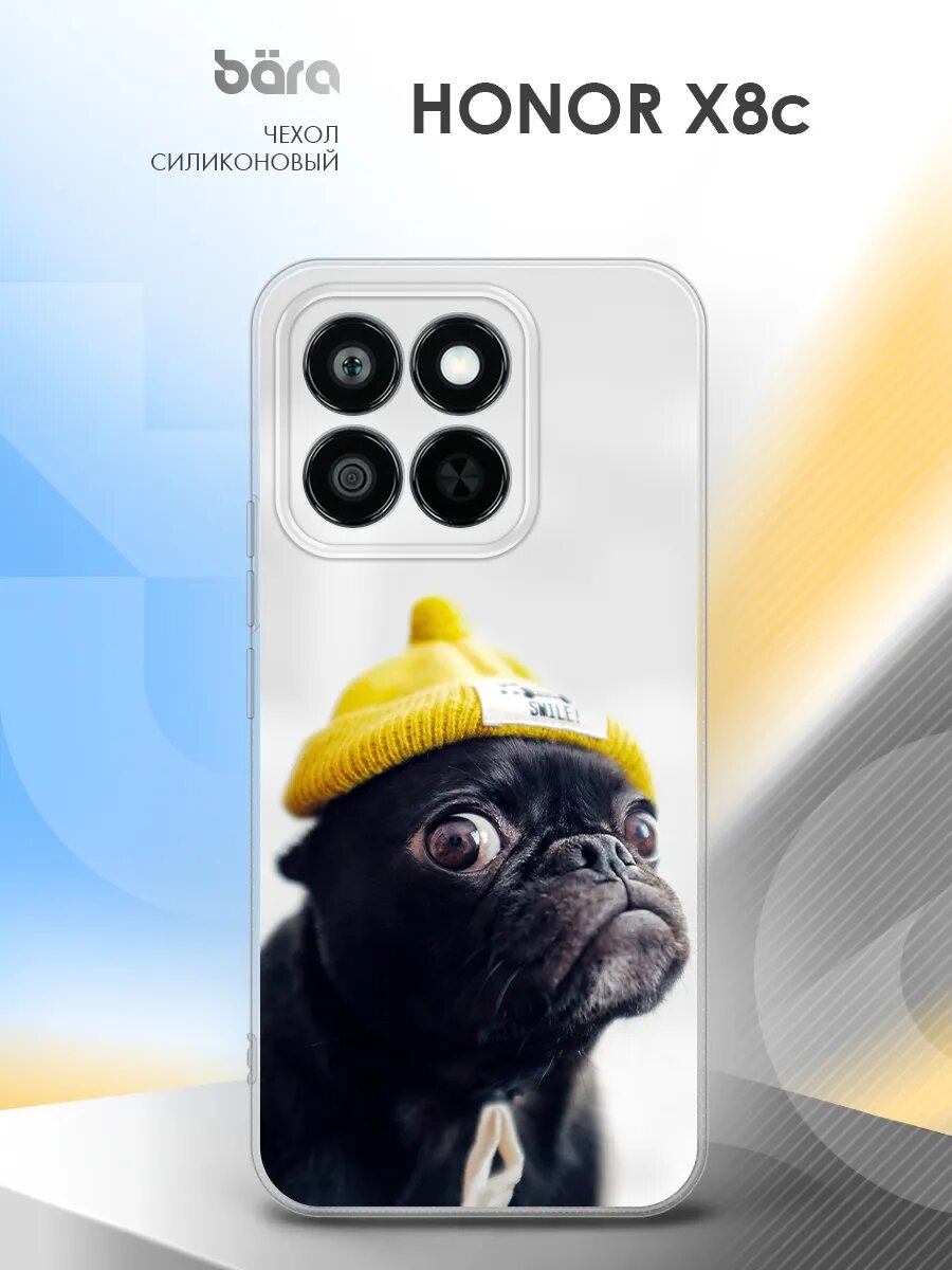 Чехол на Honor X8c, Хонор Икс8с, противоударный, силиконовый, с рисунком