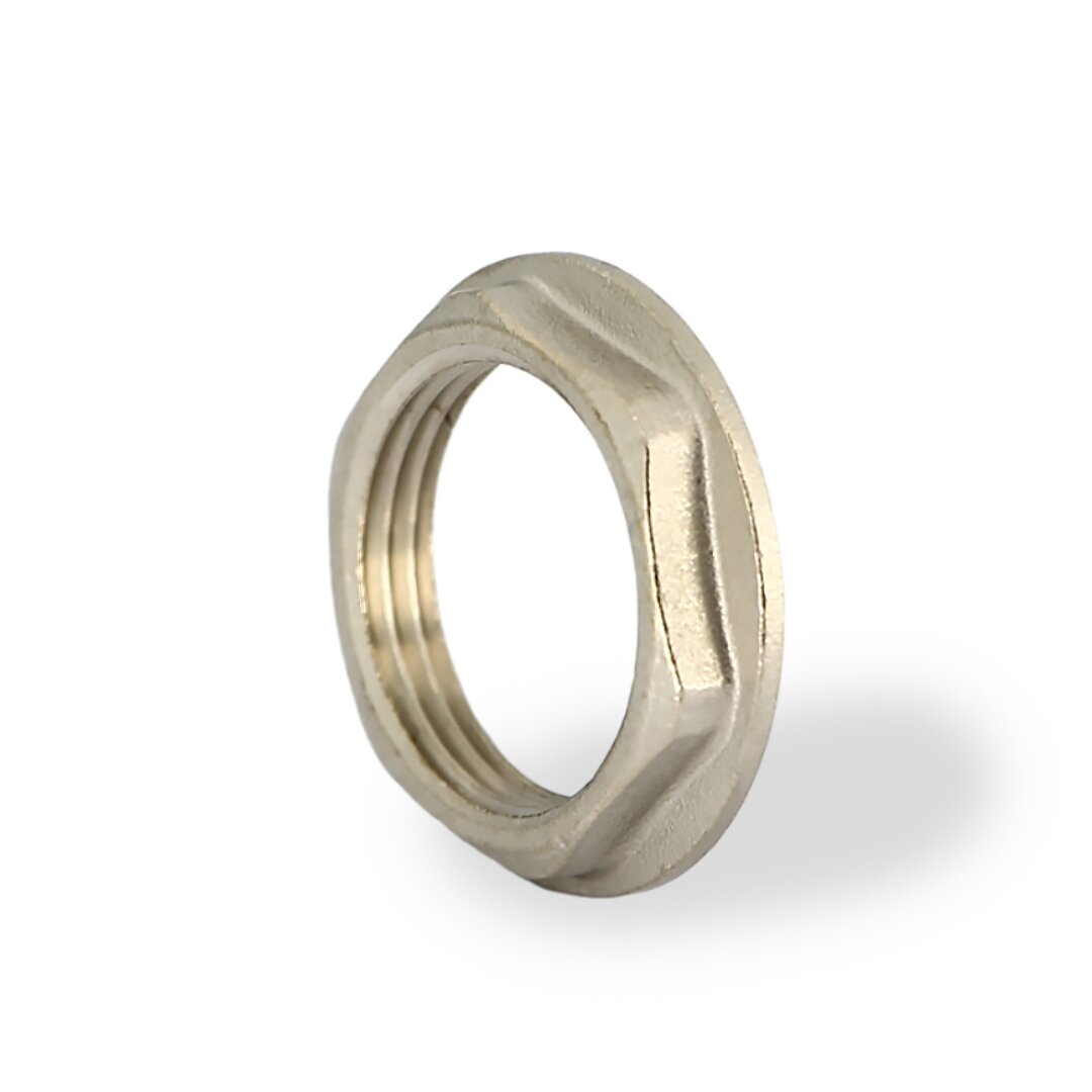 Контргайка с бортиком 3/4", никель UNI-FITT OPTIMAL (605N3001)