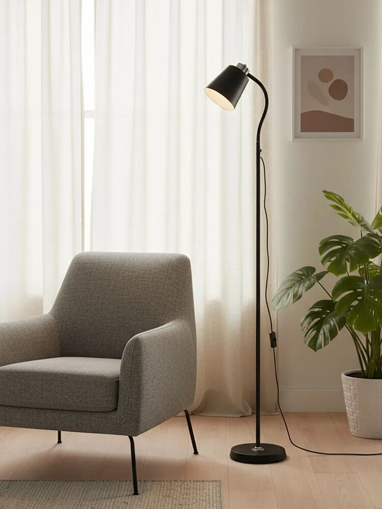 Светильник напольный HT-158B, ARTSTYLE, черный/никель, метал, E27