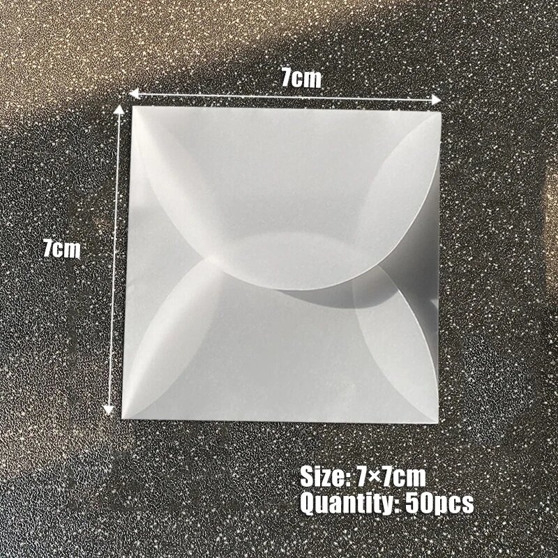 Конверты KAZUO из серной кислоты для приглашений 50 шт. Серый, 7X7CM 50pcs H