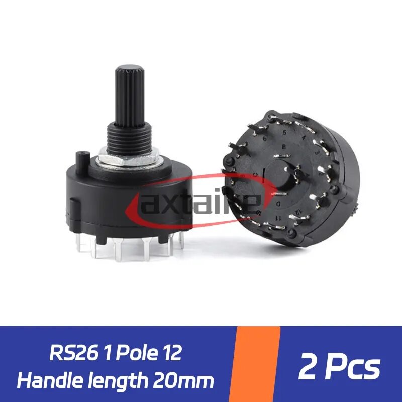 2 шт. Поворотные переключатели RS16 RS26 RS26 1 Pole 12