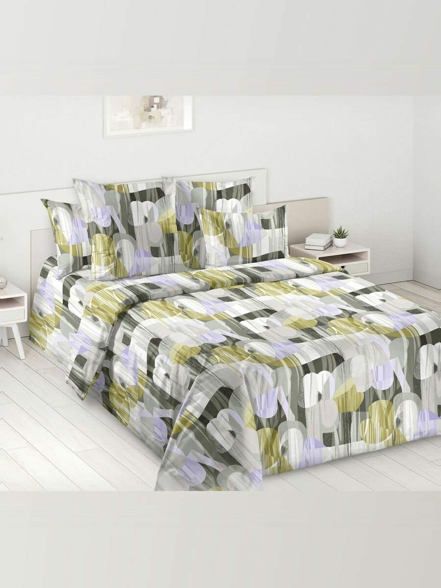 Постельное белье Семейное Поплин/Перкаль (2 наволочки 70х70) "Дебют" 6100ЛН