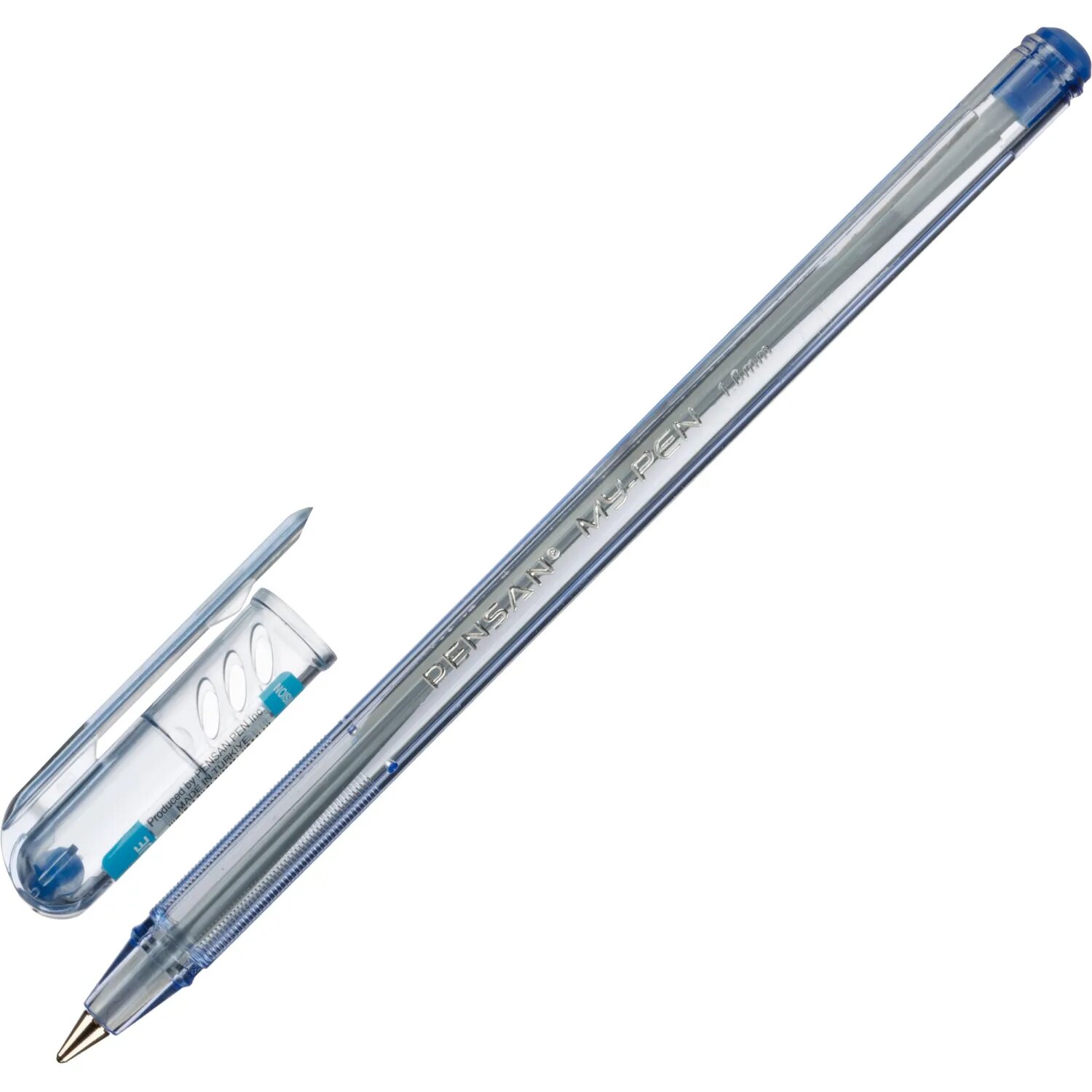 Ручка шариковая MY-PEN 1.0мм круглый корпус, цвет чернил синий