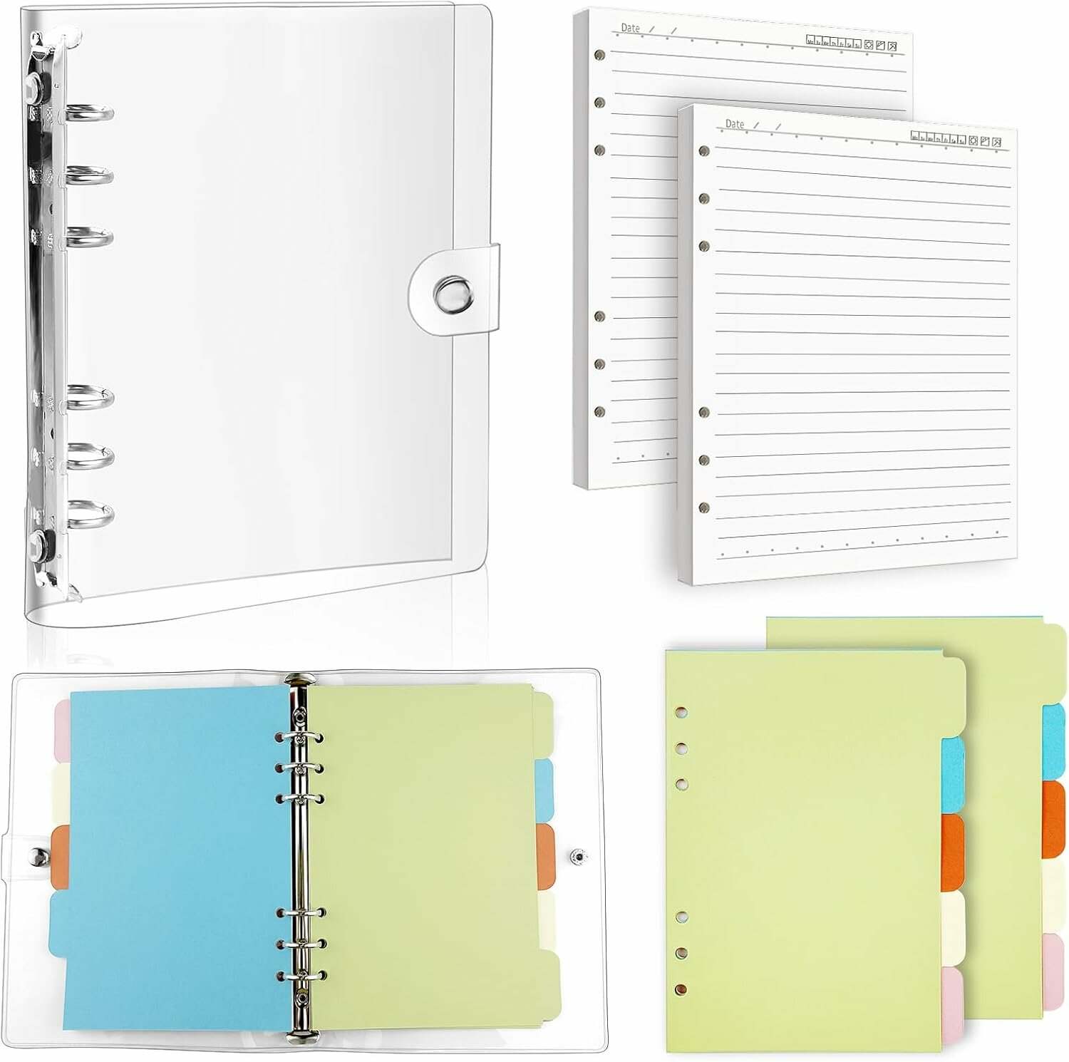 20 листов картотеки в переплете формата А5, с 2 кольцевыми пакетами для переплета и 120 листами дополнительной бумаги