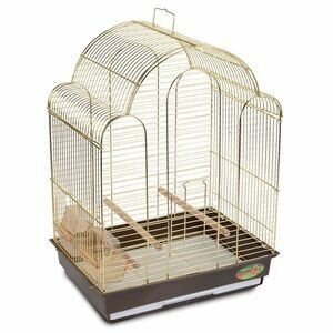 Большая золотая птичья клетка Даянг 420 х 300 х 560мм