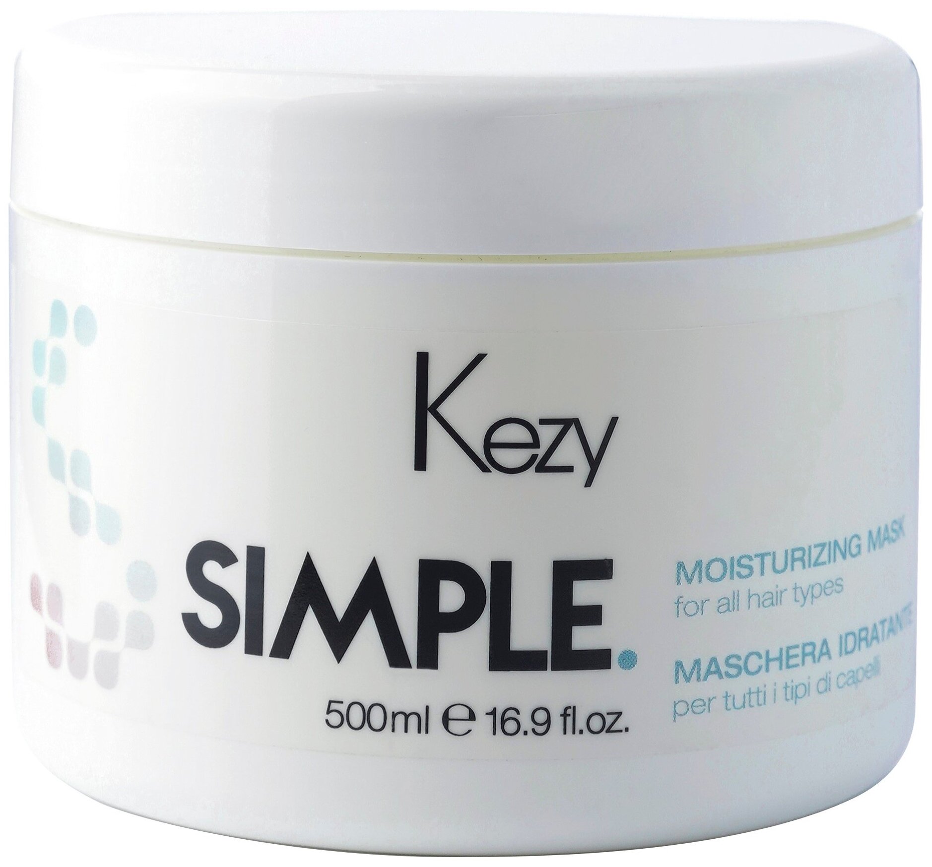 Маска Kezy SIMPLE Moisturizing Увлажняющая для всех типов волос , 500мл,