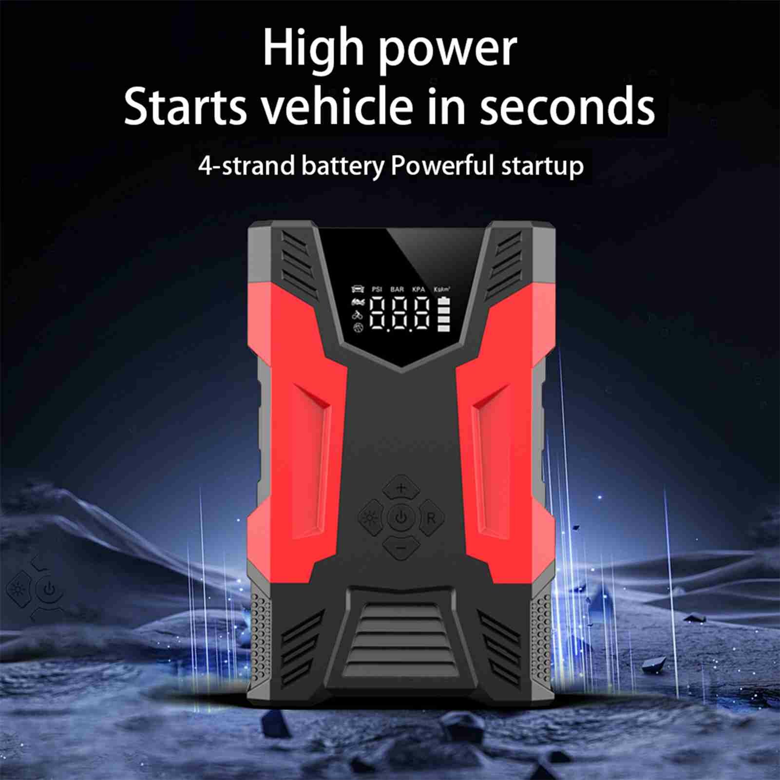 Car Jump Starter Portable Compact Three Modes LED Emergency Light