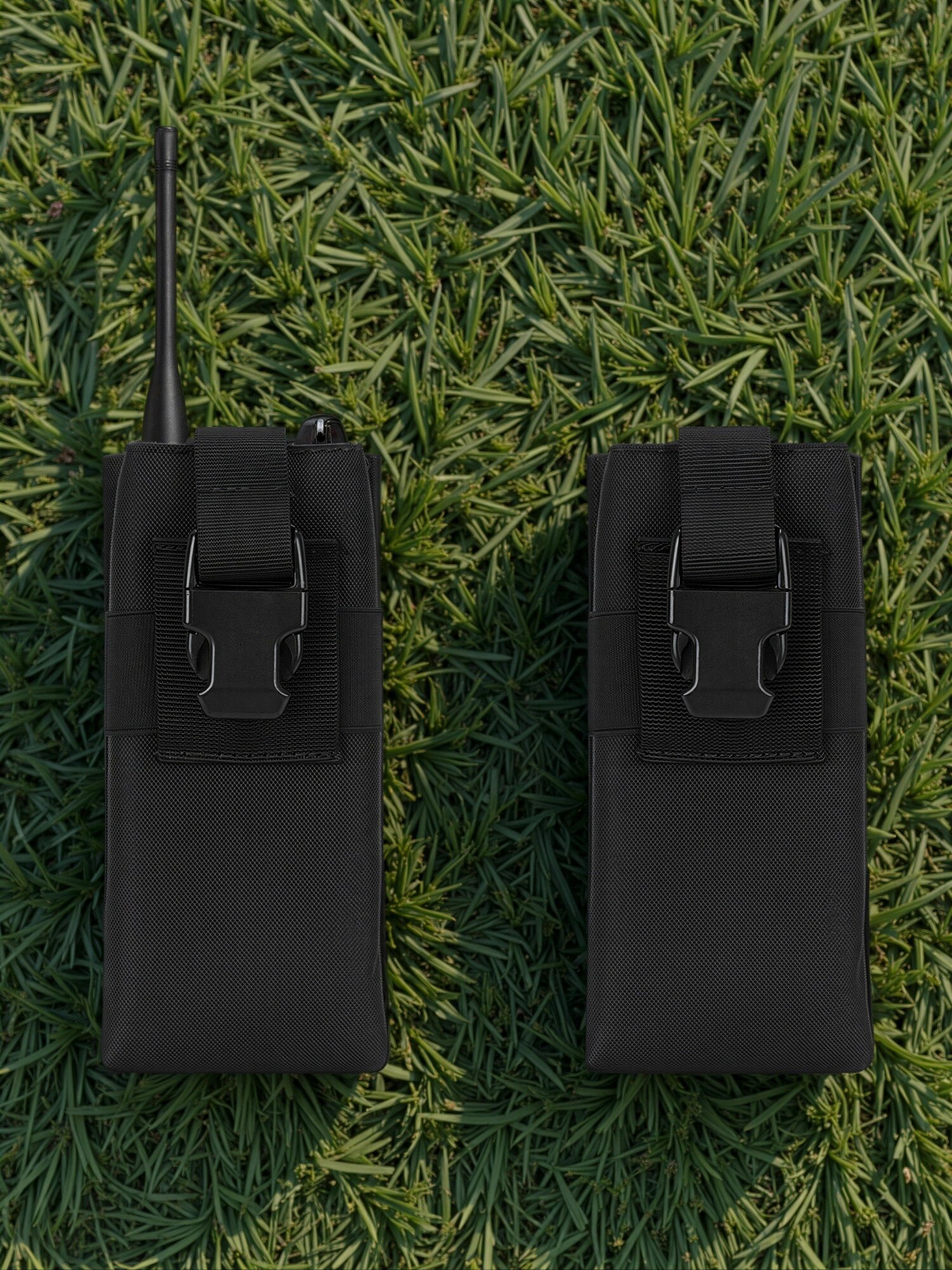 Тактический подсумок, чехол для рации, для бутылки 0,5 черный