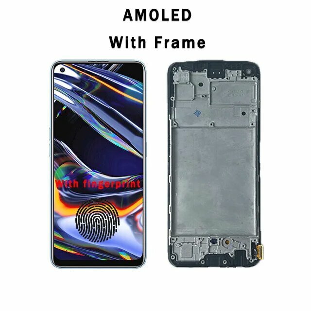 Новый 6,4-дюймовый AMOLED-дисплей для Realme 7 Pro, ЖК-дисплей, дигитайзер сенсорного экрана для Realme 7Pro RMX2170, запасные части для ЖК-дисплея AMOLED With Frame