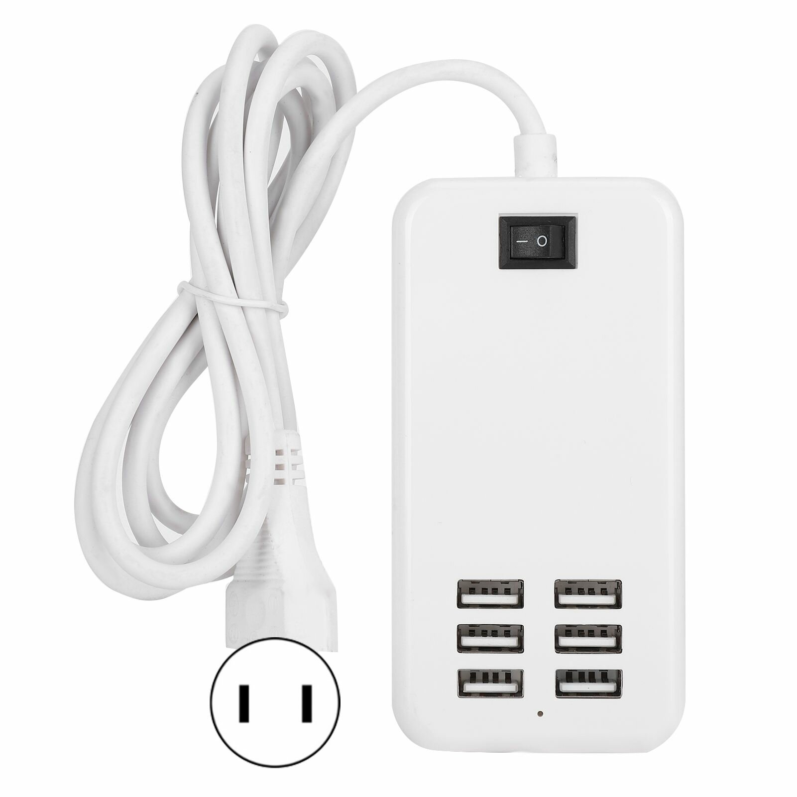 Зарядное устройство USB на 6 портов 30 Вт, настольная станция быстрой зарядки с вилкой США, универсальный блок питания 100 240 В