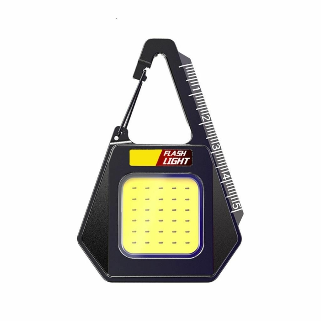 Треугольный брелок-фонарик с измерительной линейкой