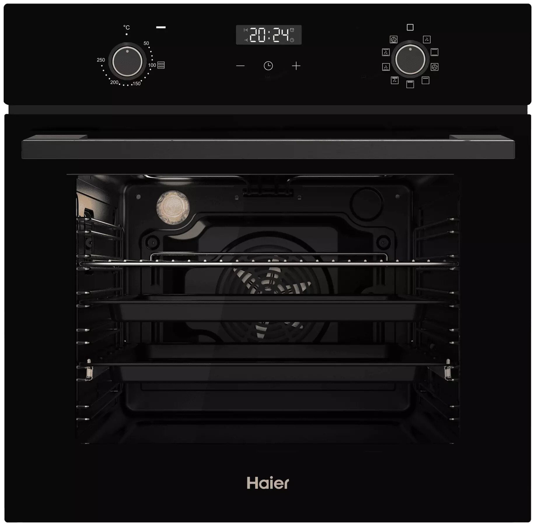 Электрический духовой шкаф с конвекцией и телескопической направляющей Haier HOX-P09NTB