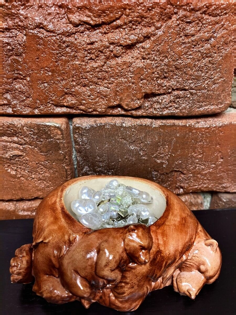 Медведи кашпо из гипса