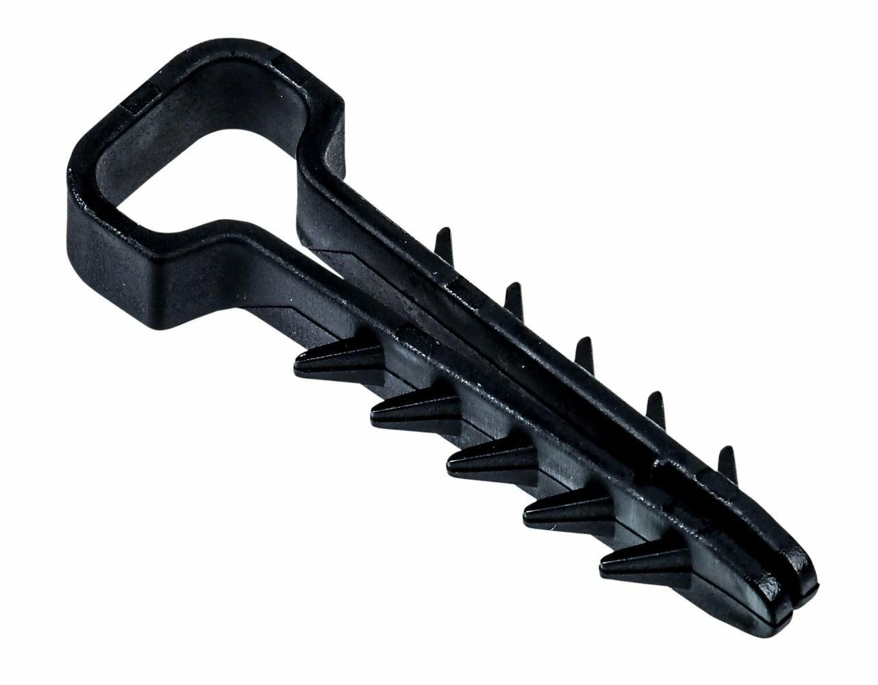 Дюбель-хомут IEK 6х12 мм для плоского кабеля нейлон черный, 100 шт