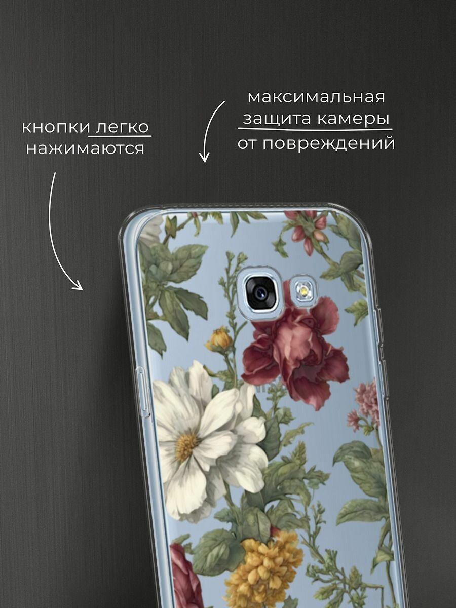 Чехол на Samsung Galaxy A5 2017 / Самсунг Галакси А5 2017 с принтом Акварельные цветы 2 — фото 1