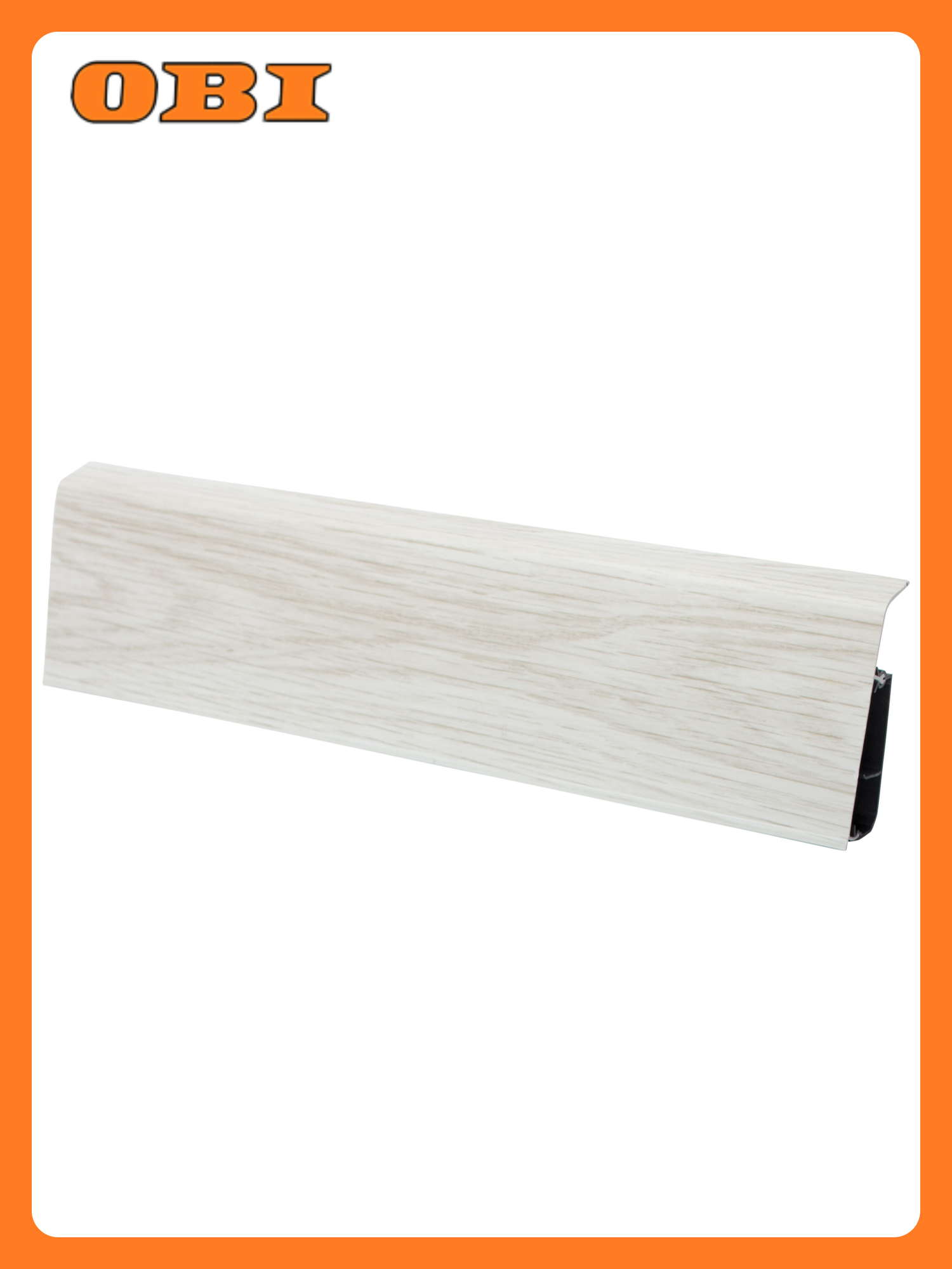 Плинтус напольный ПВХ SALAG LIMA 72 мм Белый Гумпи