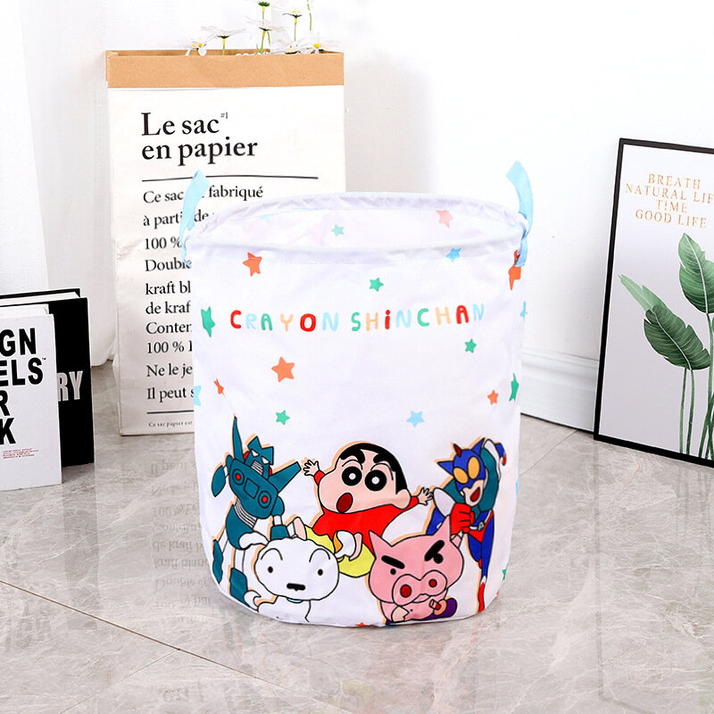 Новая складная корзина для хранения из оксфордской ткани с мультяшным Шин-чаном для игрушек, одежды и разных предметов, корзина для грязного белья