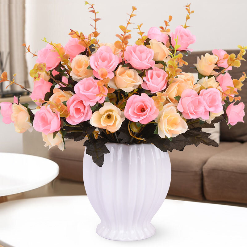 Искусственные цветы подсолнуха, пластиковые цветы, украшения для журнального столика в гостиной, цветы для обеденного стола, декор для помещений, комнатные растения, букеты, декоративные цветы.