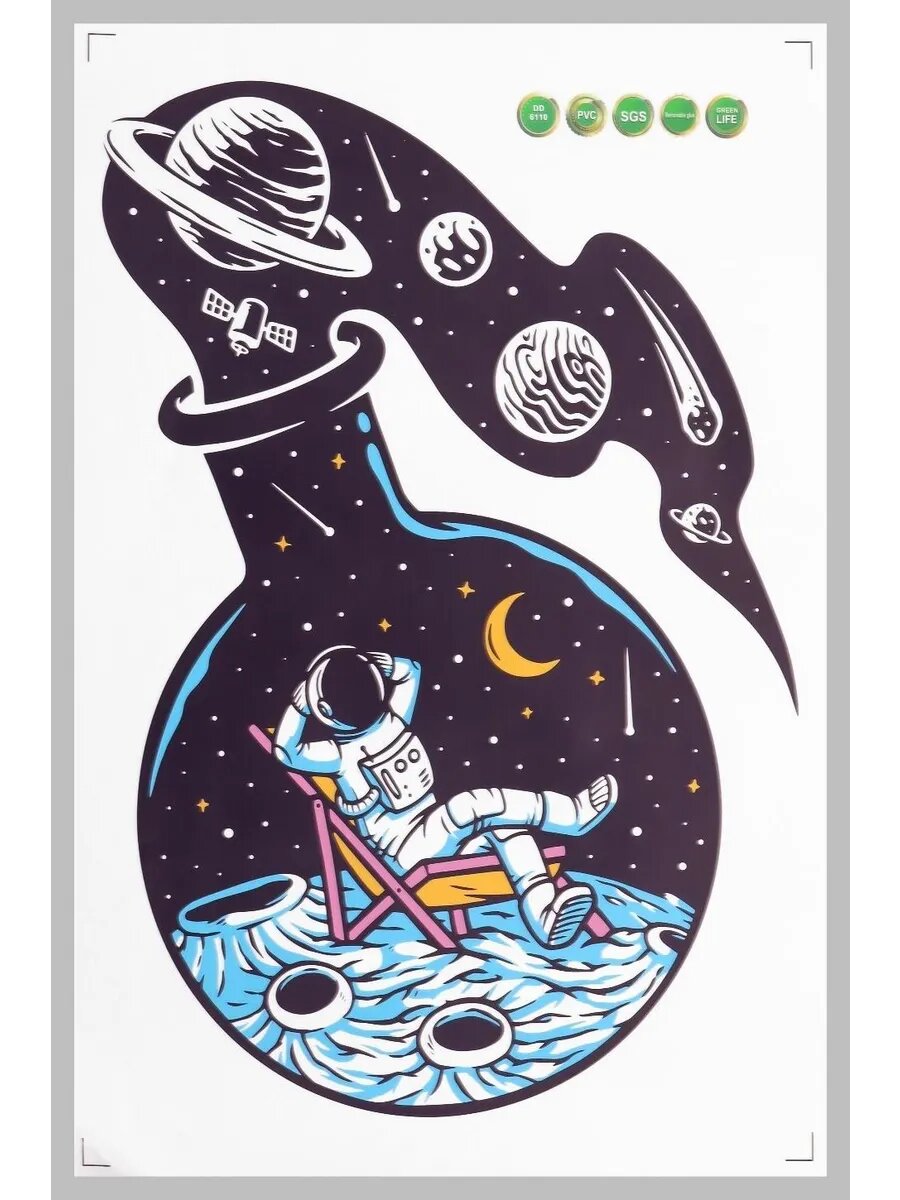 Наклейки "Космос в бутылке"