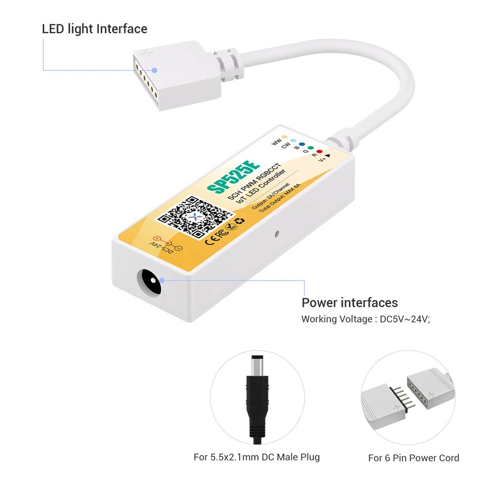 CENFAYA RGBCCt контроллер освещения 5 каналов RGBCCT Dimmer Only