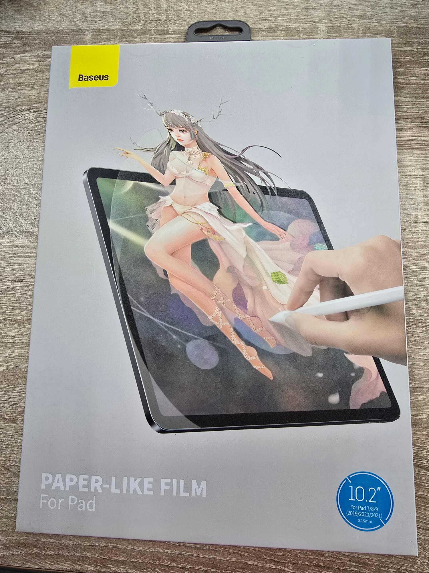 Защитная пленка для iPad 7/8/9 (10.2") 2019-2021, Baseus Paper-Like Film, Глянцевая, 0.15 мм